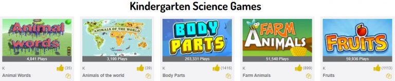 kindergarten games science - TurtleDiary.com